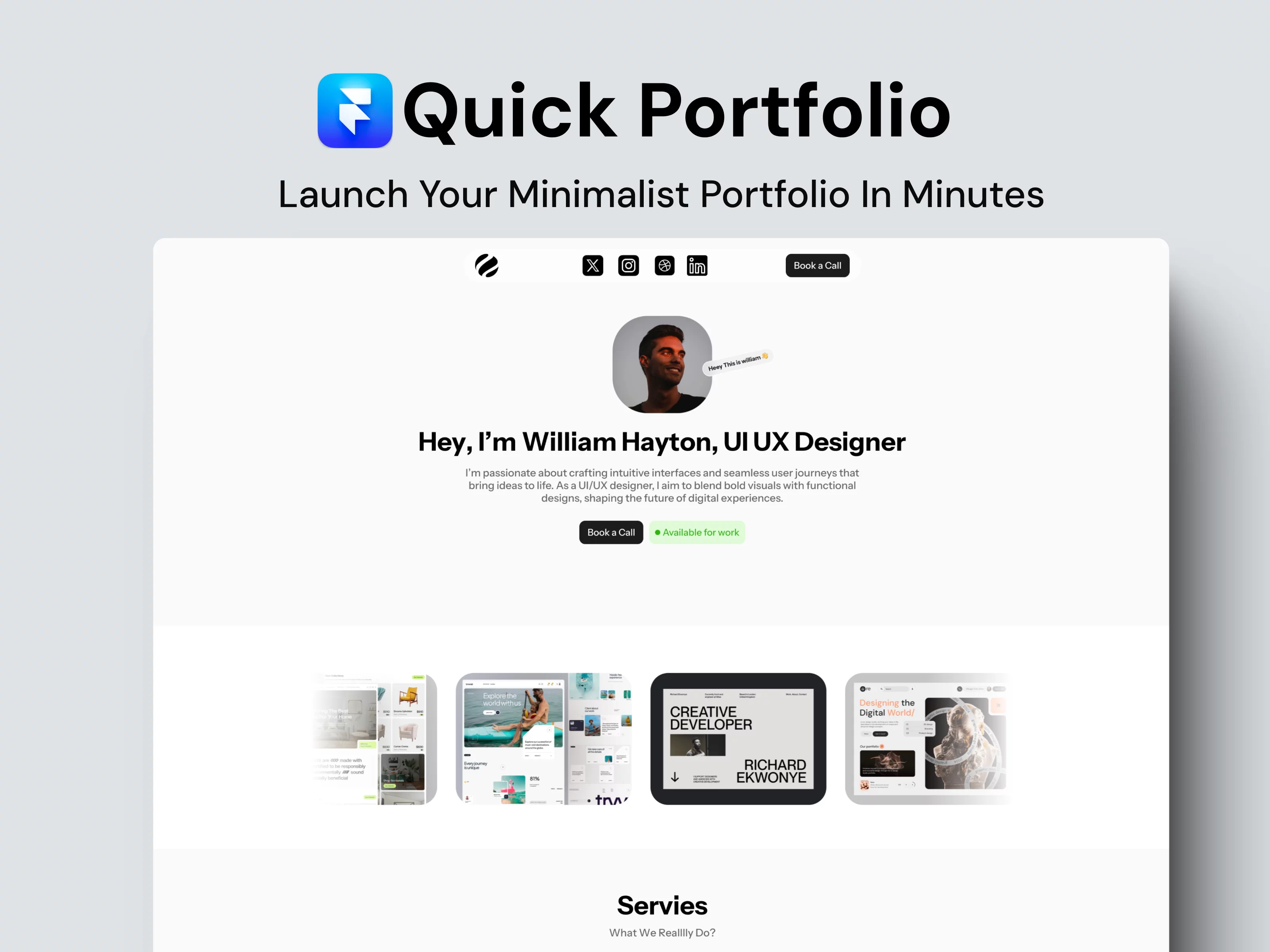 Quick Portfolio - Framer Template
